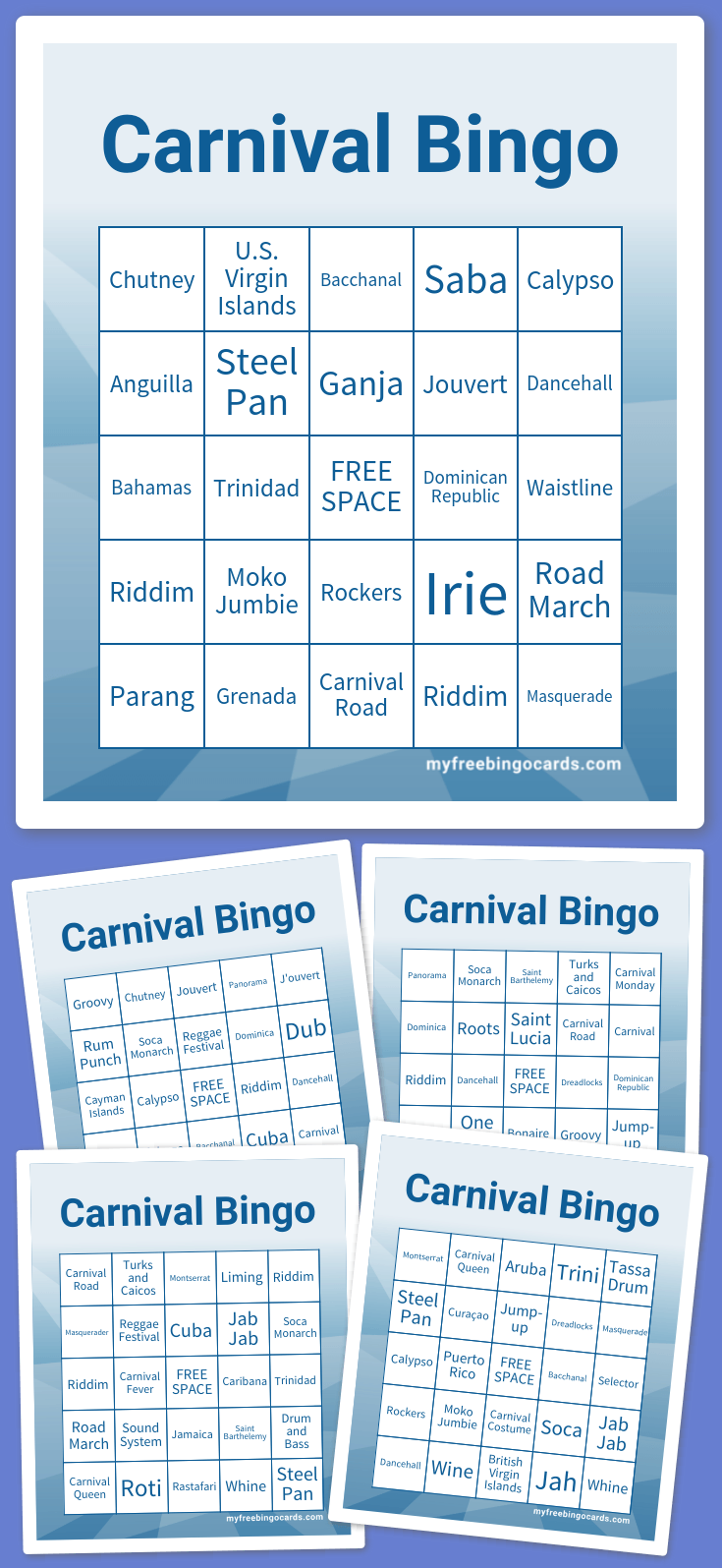 Virtual Carnival Bingo