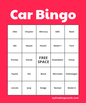 Car Bingo