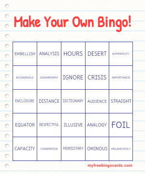 Make Your Own Bingo!