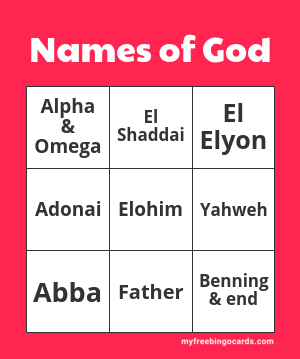 Names of God Bingo
