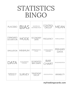 STATISTICS BINGO