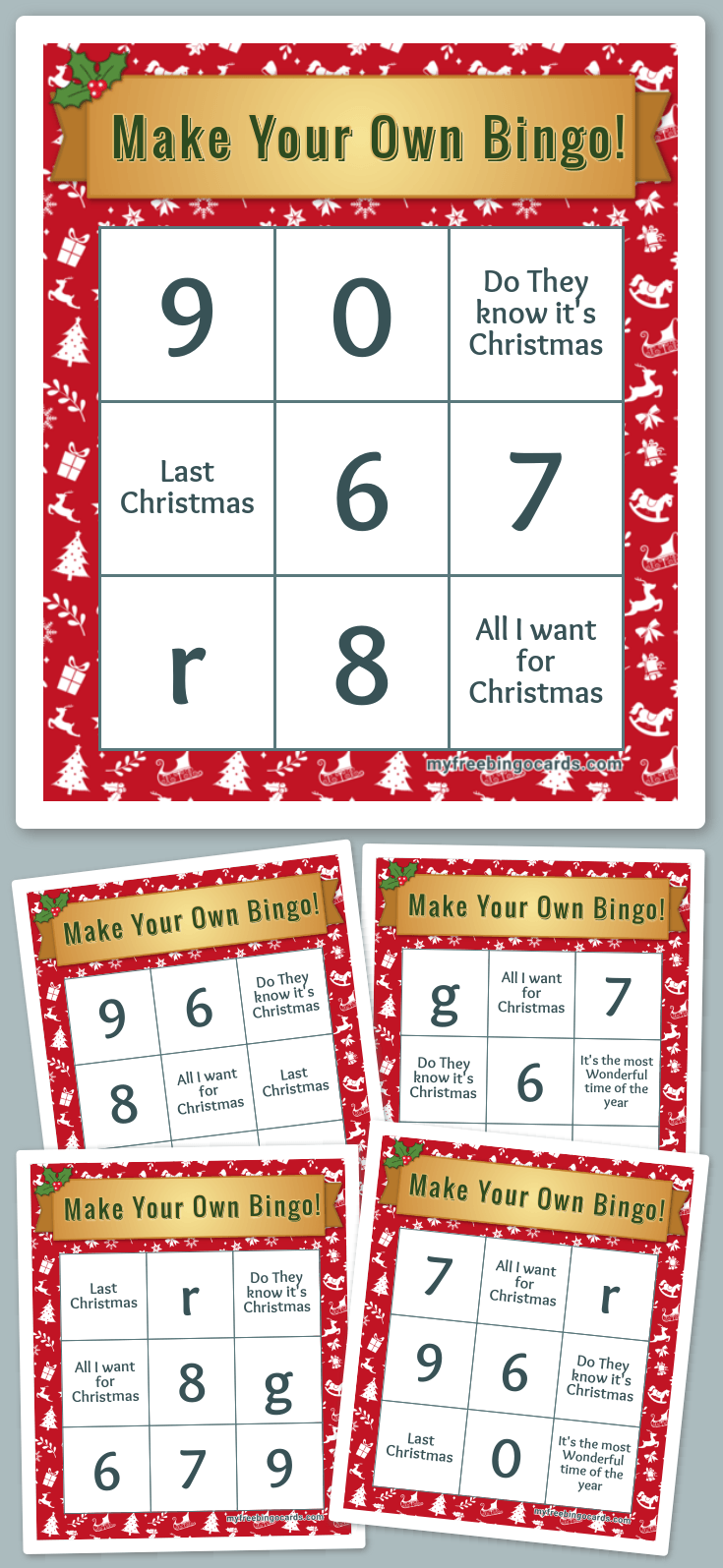 Virtual Make Your Own Bingo 