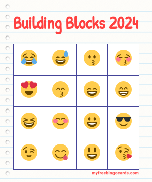 Building Blocks 2024 Bingo