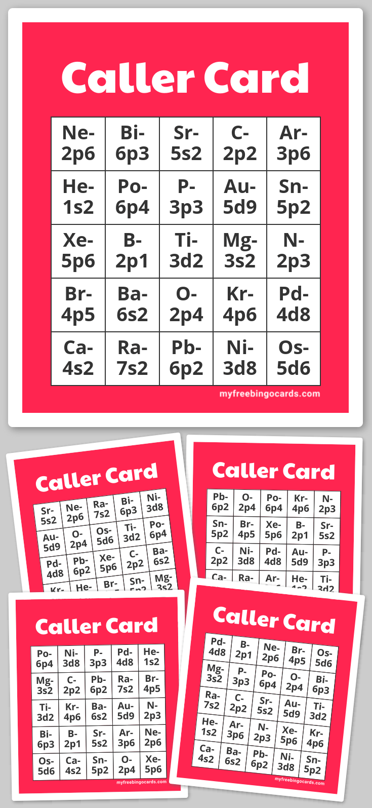 Virtual Caller Card Bingo