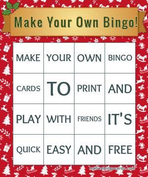 Print 100+ Make Your Own Bingo! Cards