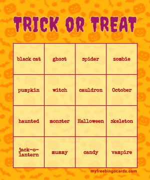 TRICK or TREAT Bingo