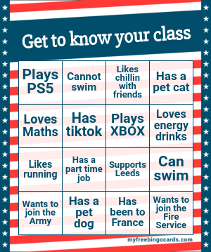Get to know your class Bingo