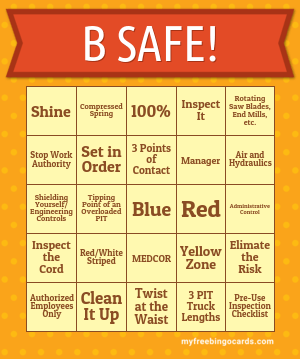 B SAFE! BINGO