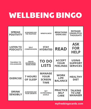 WELLBEING BINGO