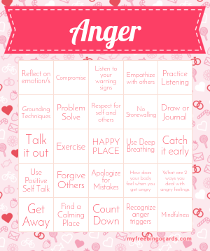 Anger Bingo