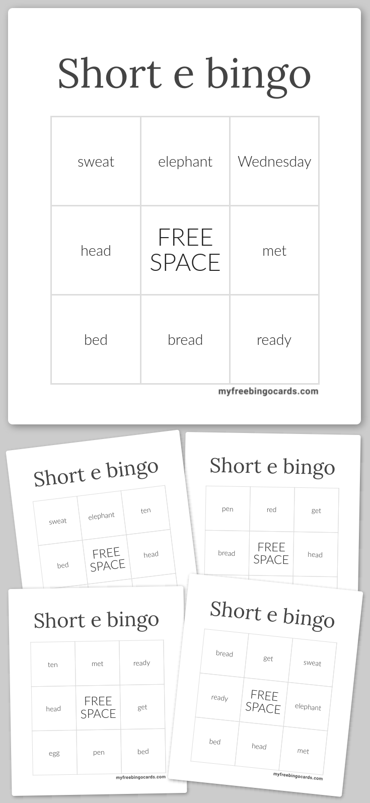 Virtual Short e bingo