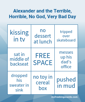 Print 100+ Alexander and the Terrible, Horrible… Bingo Cards