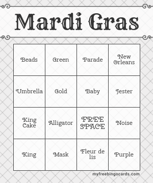 Mardi Gras Bingo