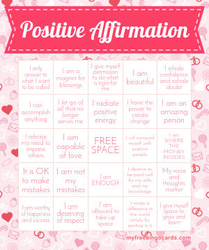 Positive Affirmation Bingo