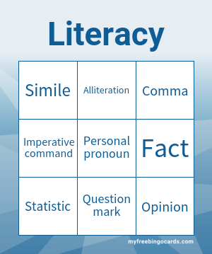 Literacy Bingo