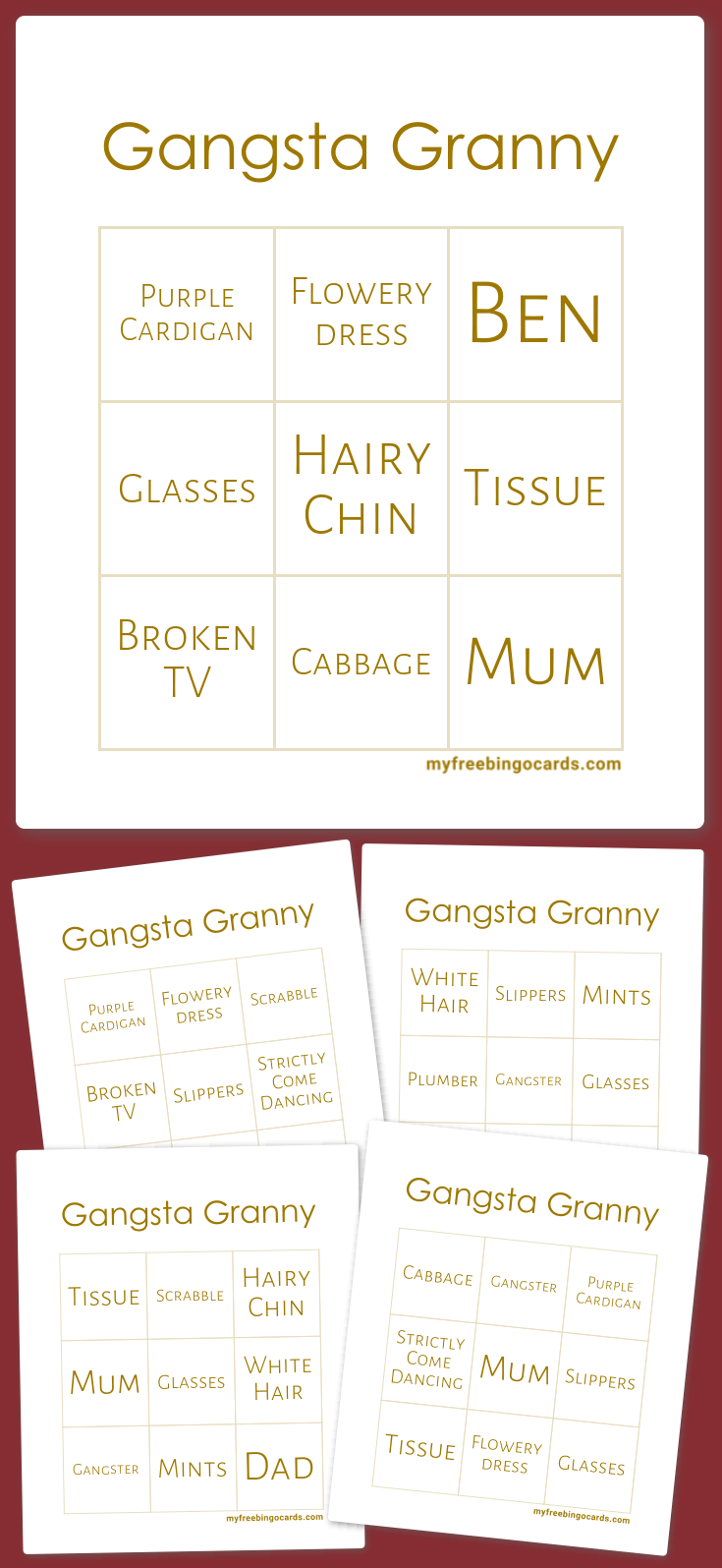 Virtual Gangsta Granny Bingo