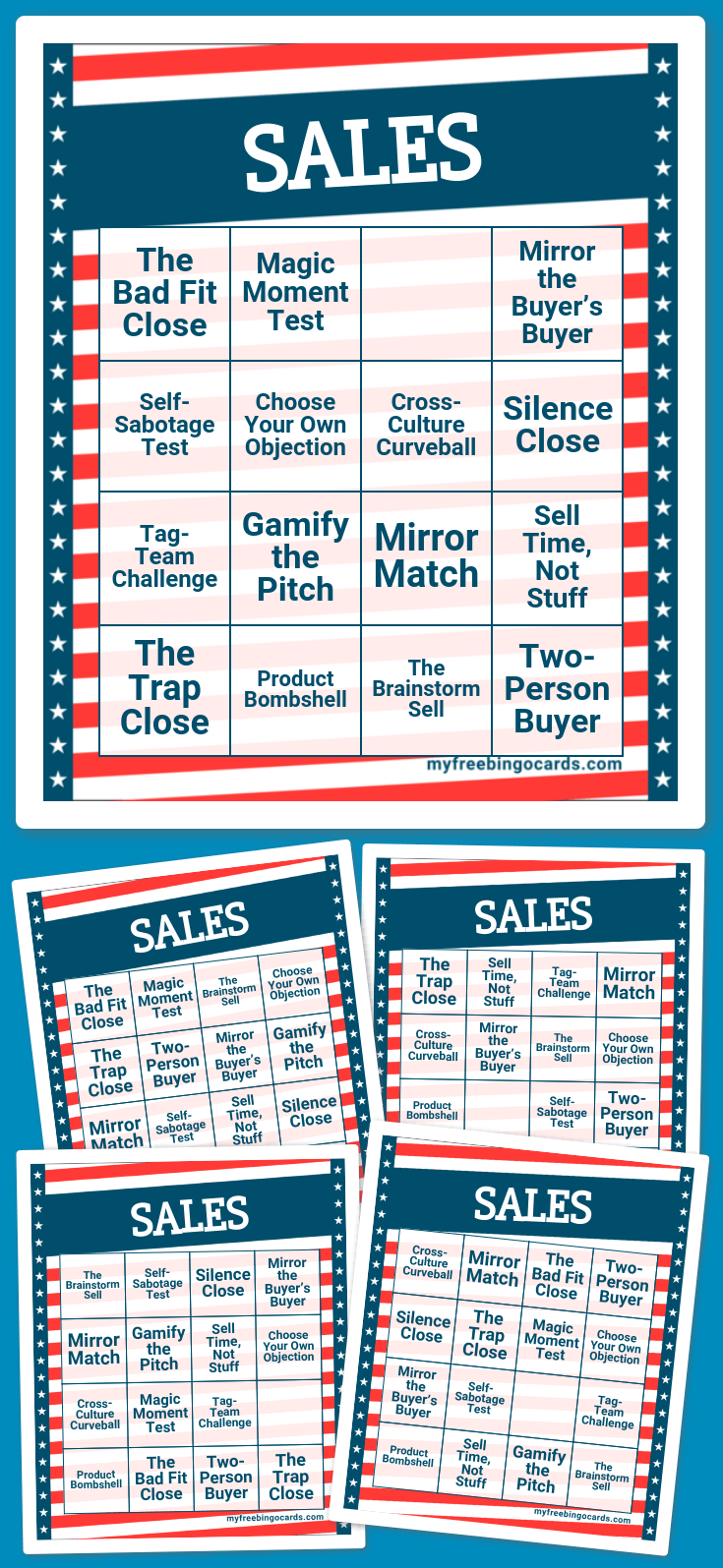 Virtual SALES BINGO