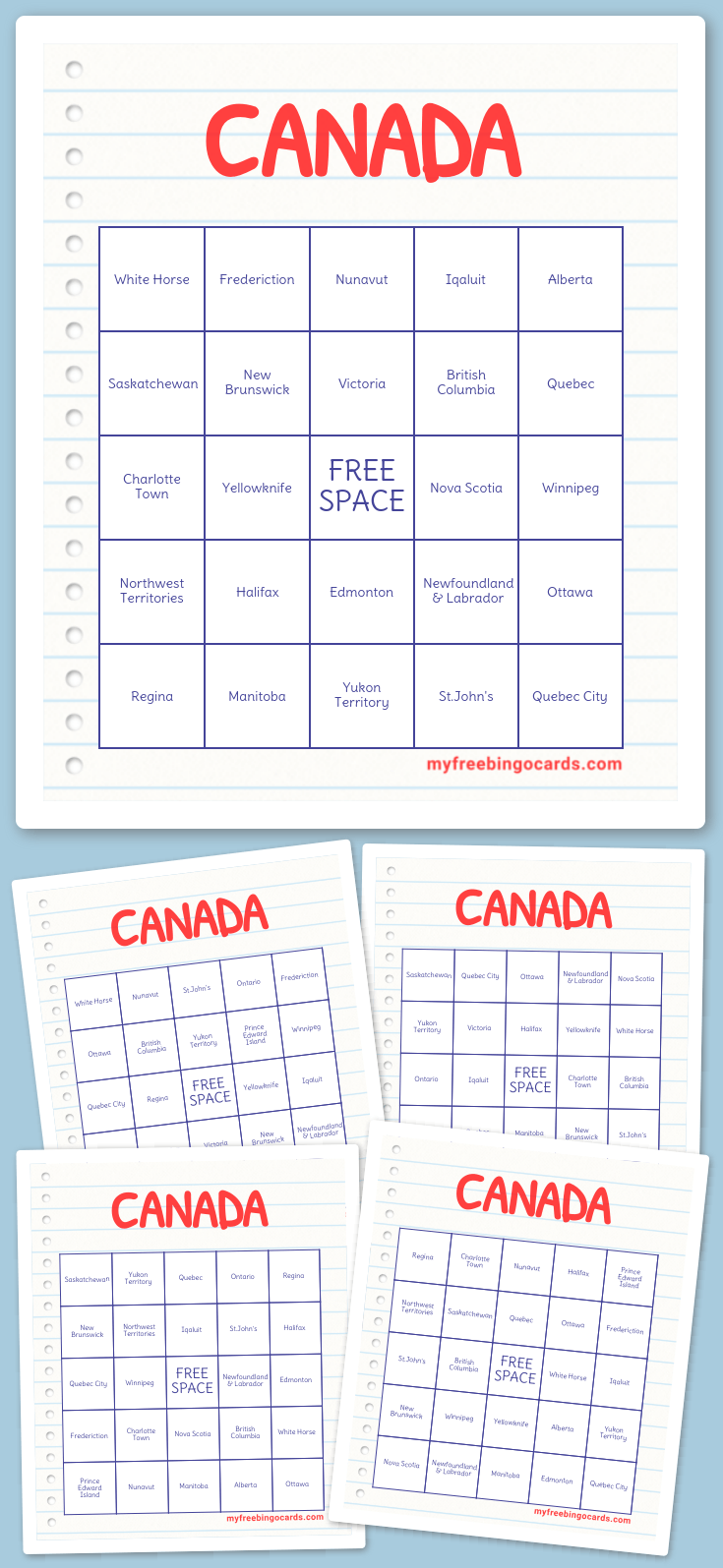 Virtual CANADA BINGO