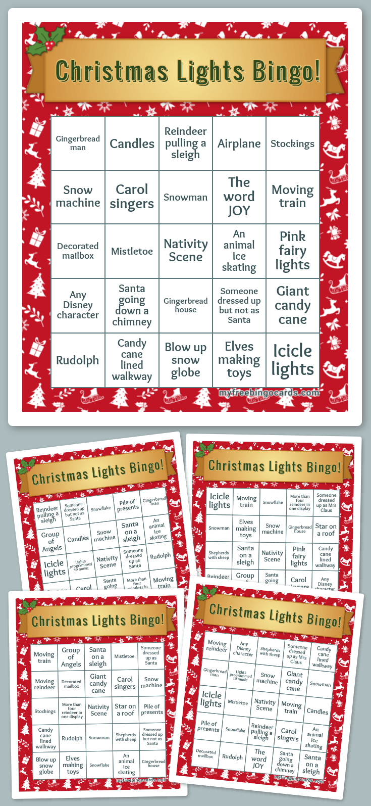 Virtual Christmas Lights Bingo!