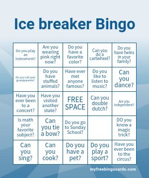 Ice breaker Bingo