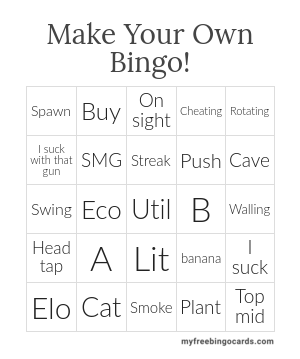 Make Your Own Bingo!