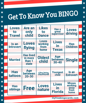 Get To Know You BINGO